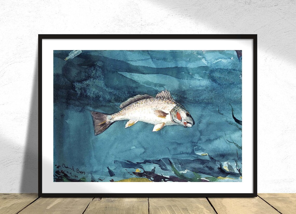 Channel Bass Winslow Homer Classical American Art Vintage Exhibition ...