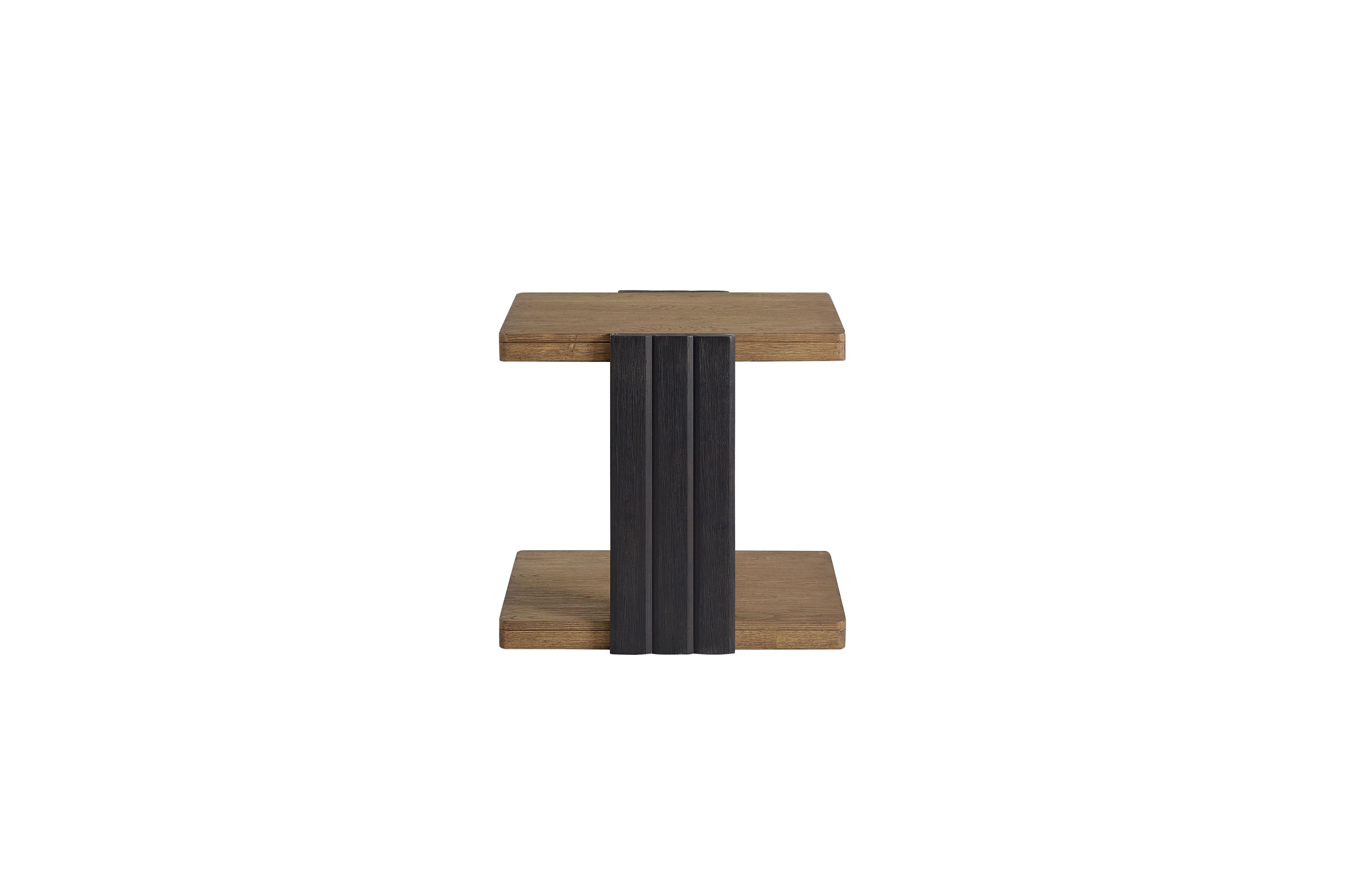 Channel Chairside Table,Black Solid Wood+Mdf Furniture Primary Living ...