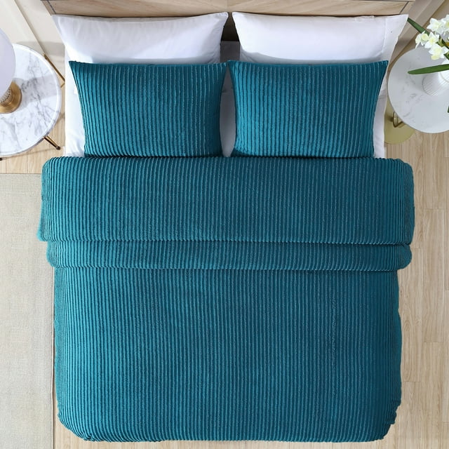 Luxurious Channel Chenille Bedspread, 100% Cotton, Peacock Queen Size - Walmart.com