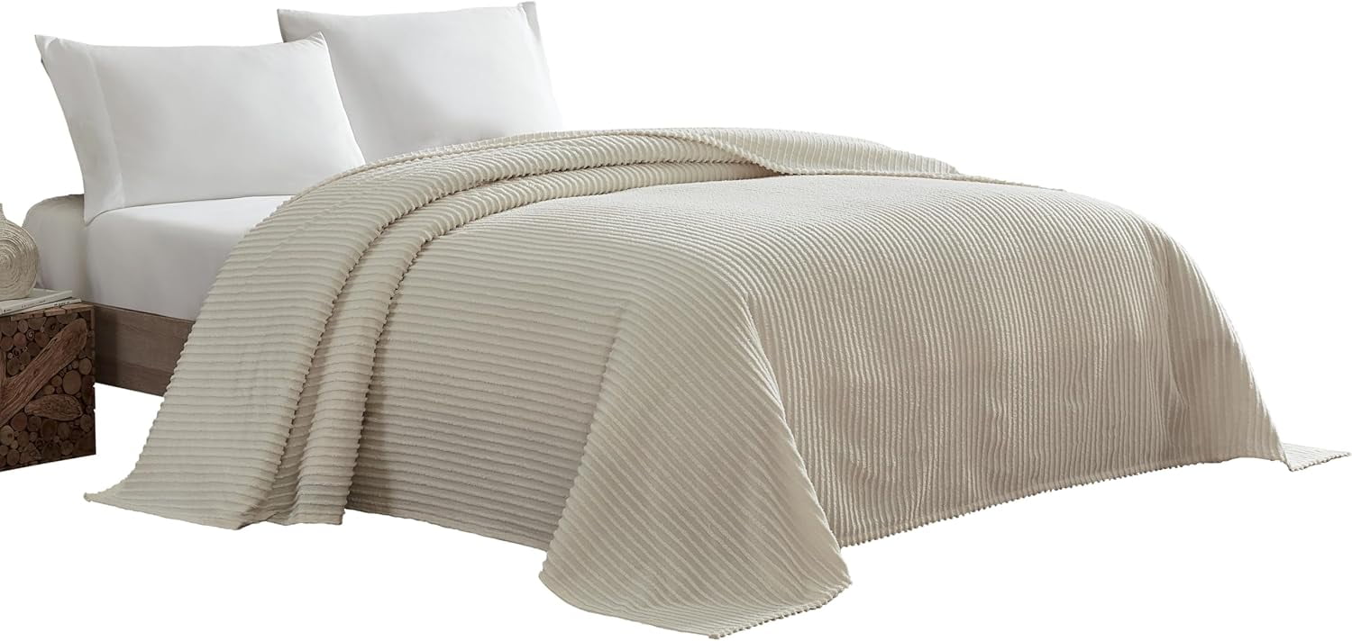 Channel Chenille Bedspread, Queen, Ivory - Walmart.com