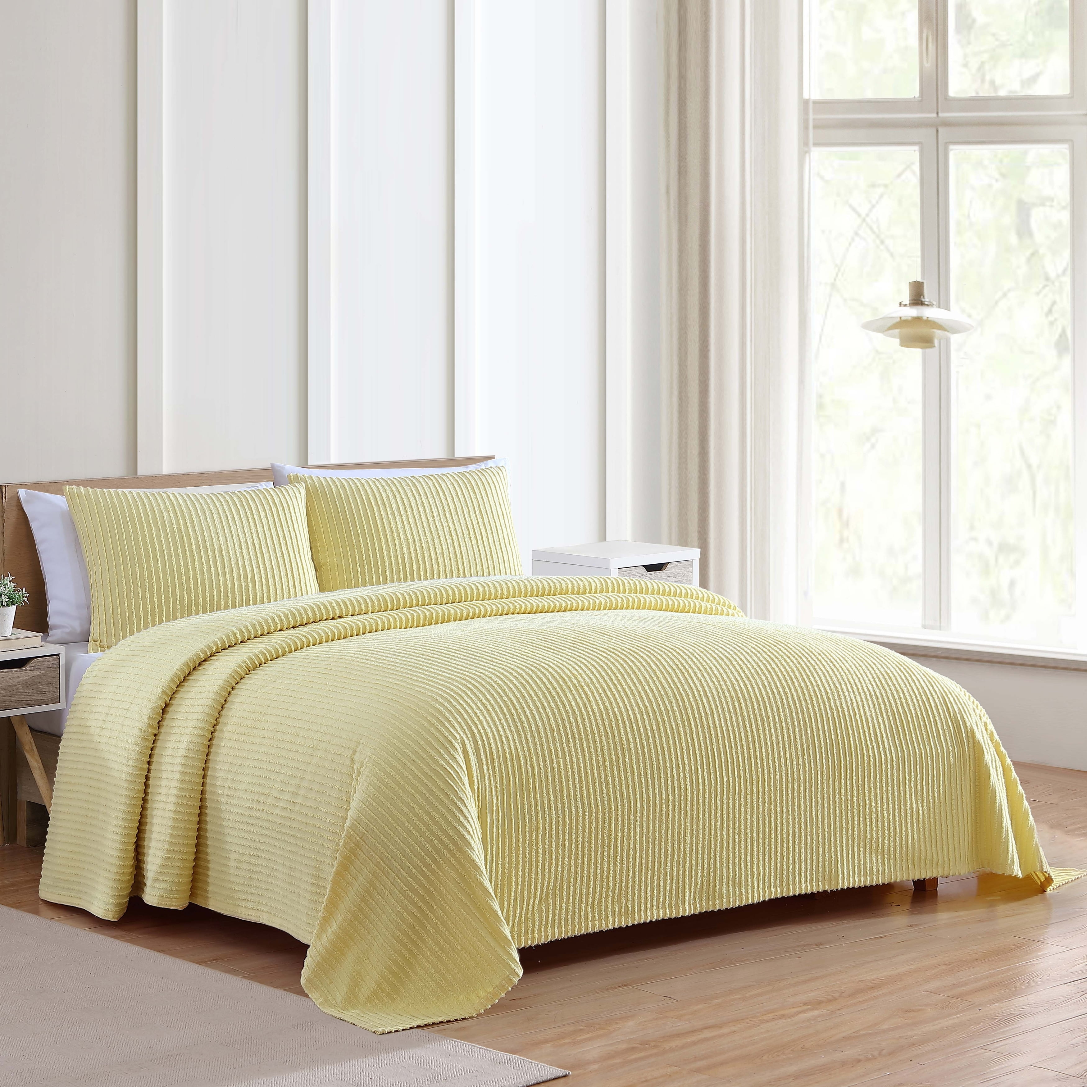 Channel Chenille Bedspread Yellow Full - Walmart.com
