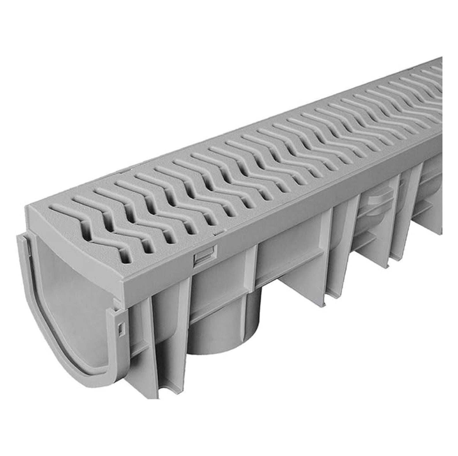 Channel Drain System with Grate - S1E-PLCD Trench Drain for Driveway ...