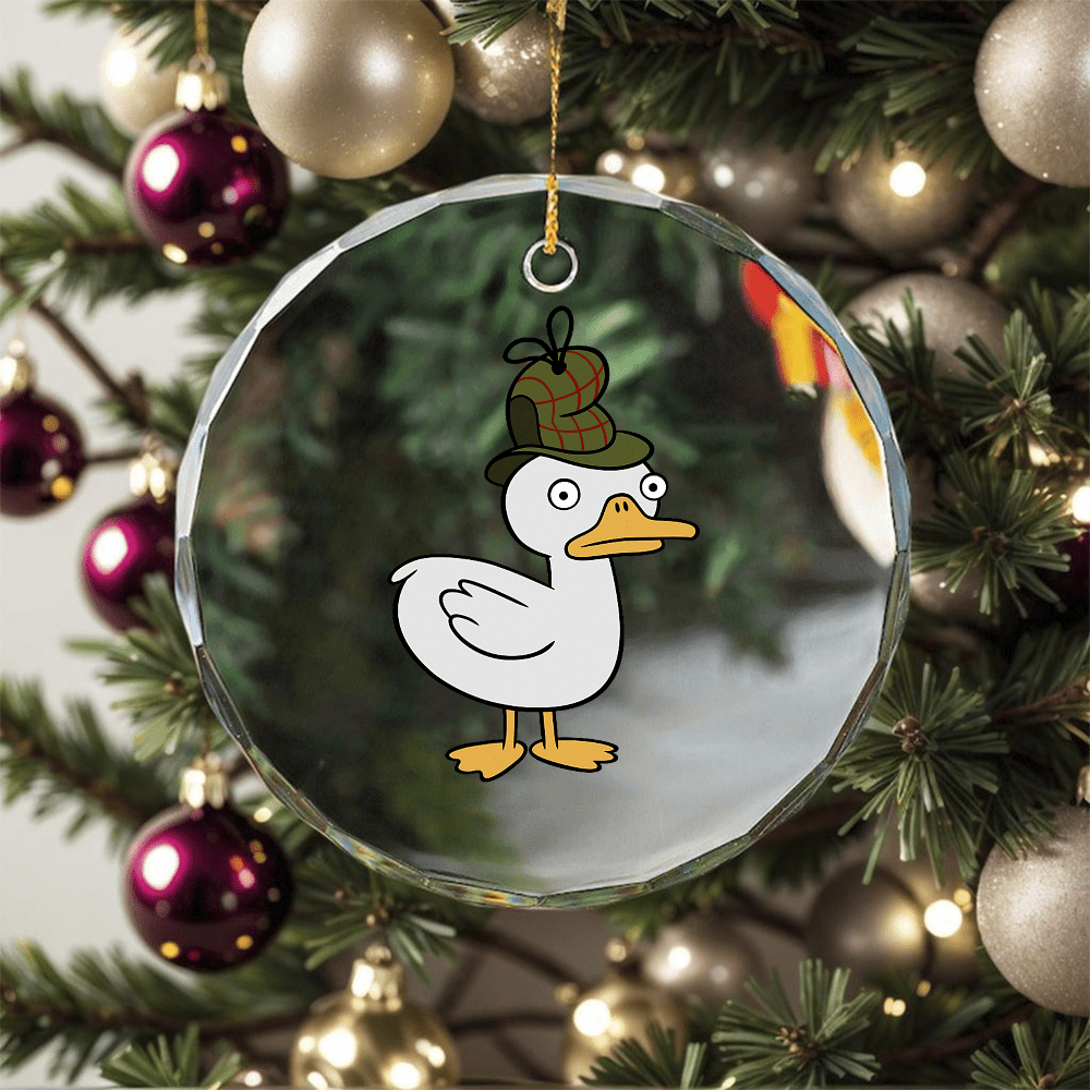 Channel Gravity Falls Duck-tective Ornament, Home Decor, Crystal Glass ...