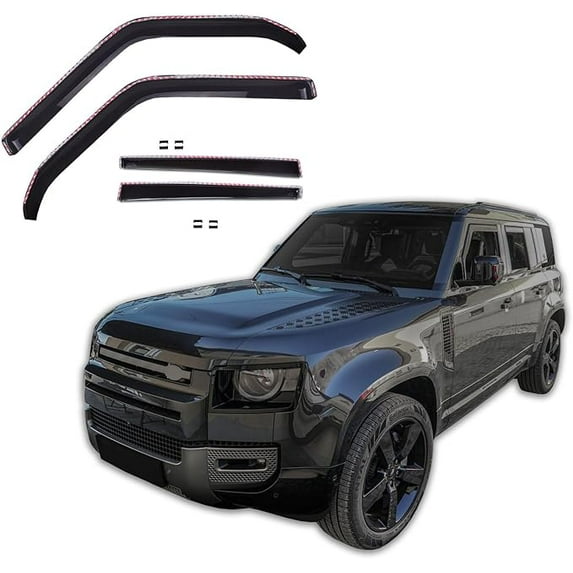 In Channel Rain Guards for Car Windows 2020-2025 Land Rover Defender ...