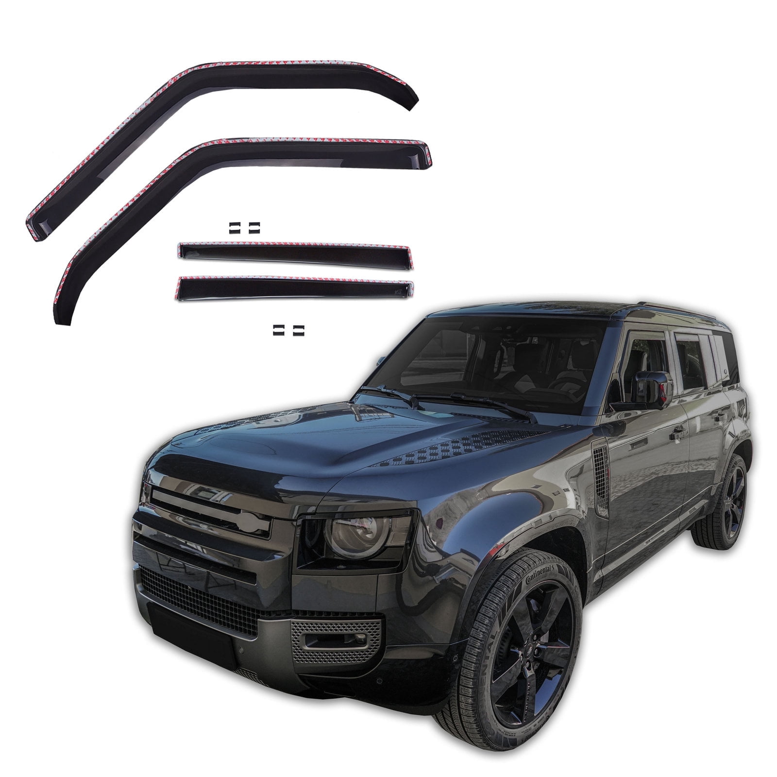 In Channel Rain Guards for Car Windows 2020-2026 Land Rover Defender ...
