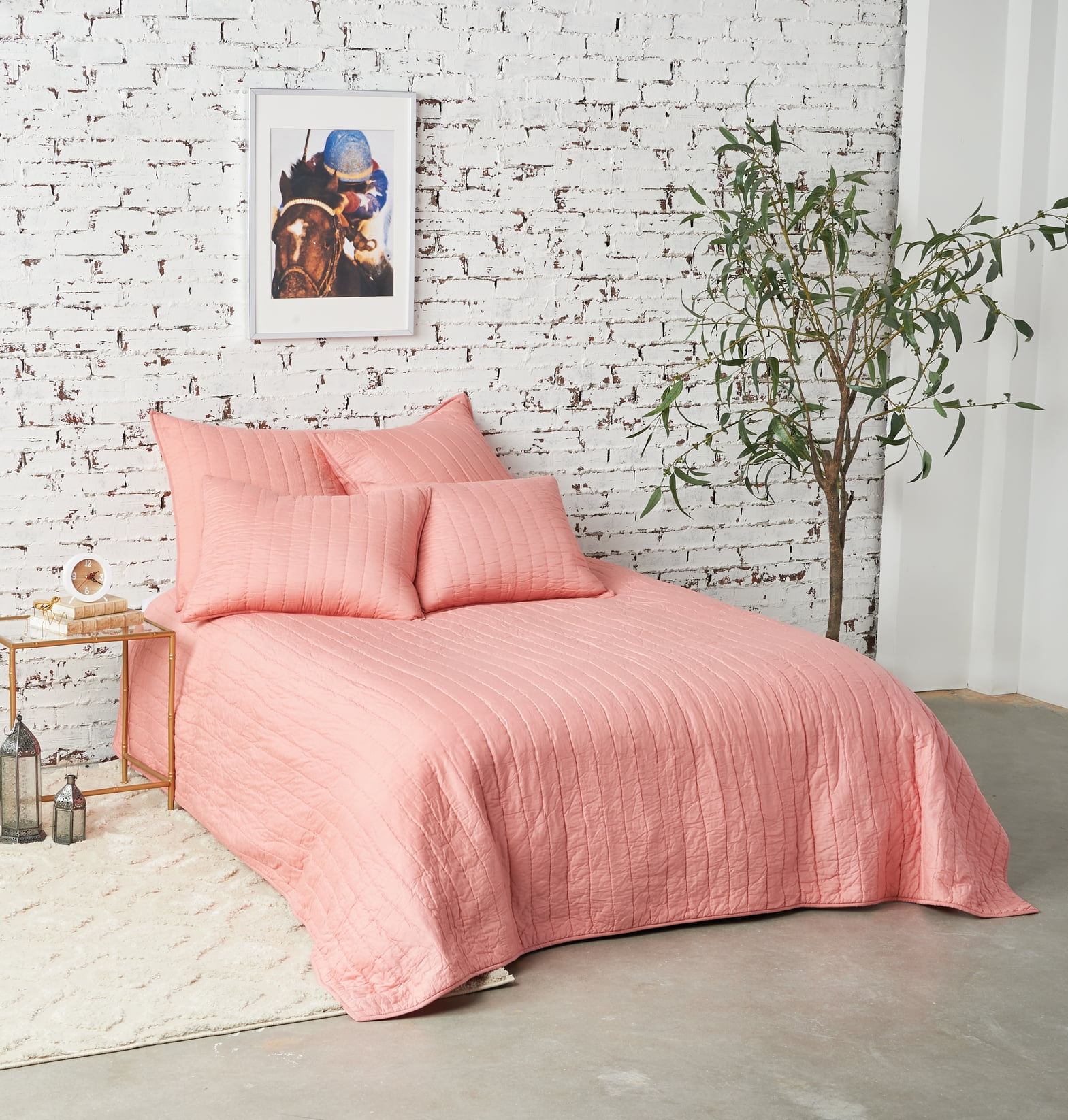 Channel Stitch Azalea Queen Quilt Bedding - Walmart.com