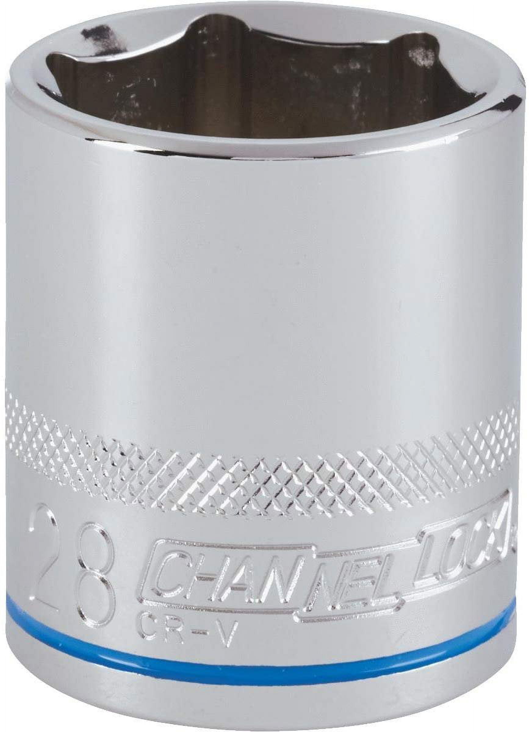 Channellock 1/2" Drive 28 mm 6-Point Shallow Metric Socket - Walmart.com