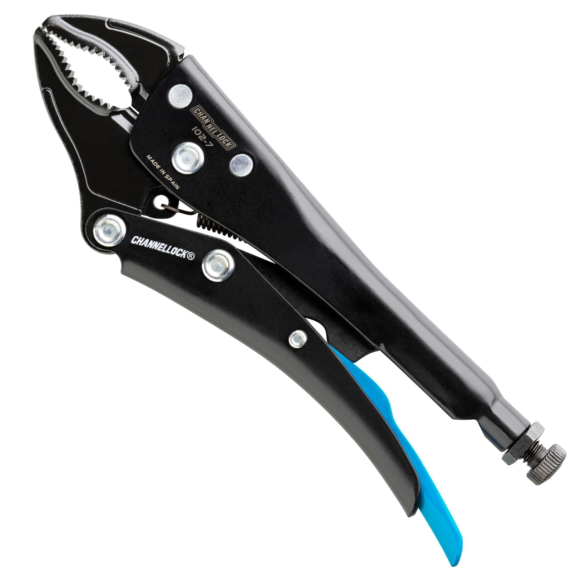 Channellock 102-7 7 Curved Jaw Locking Pliers w/Cutter, Epoxy Resin ...