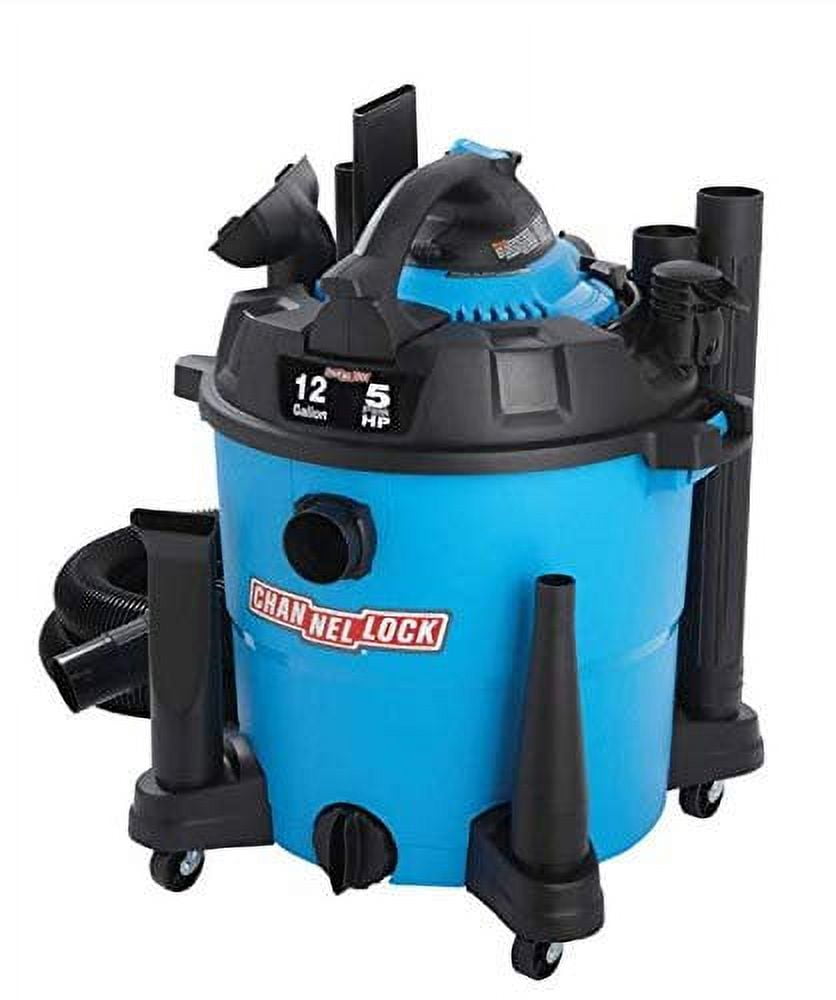 CHANNELLOCK 12 Gallon Wet/Dry Vacuum VBV1210.CL with Water Cleaning ...