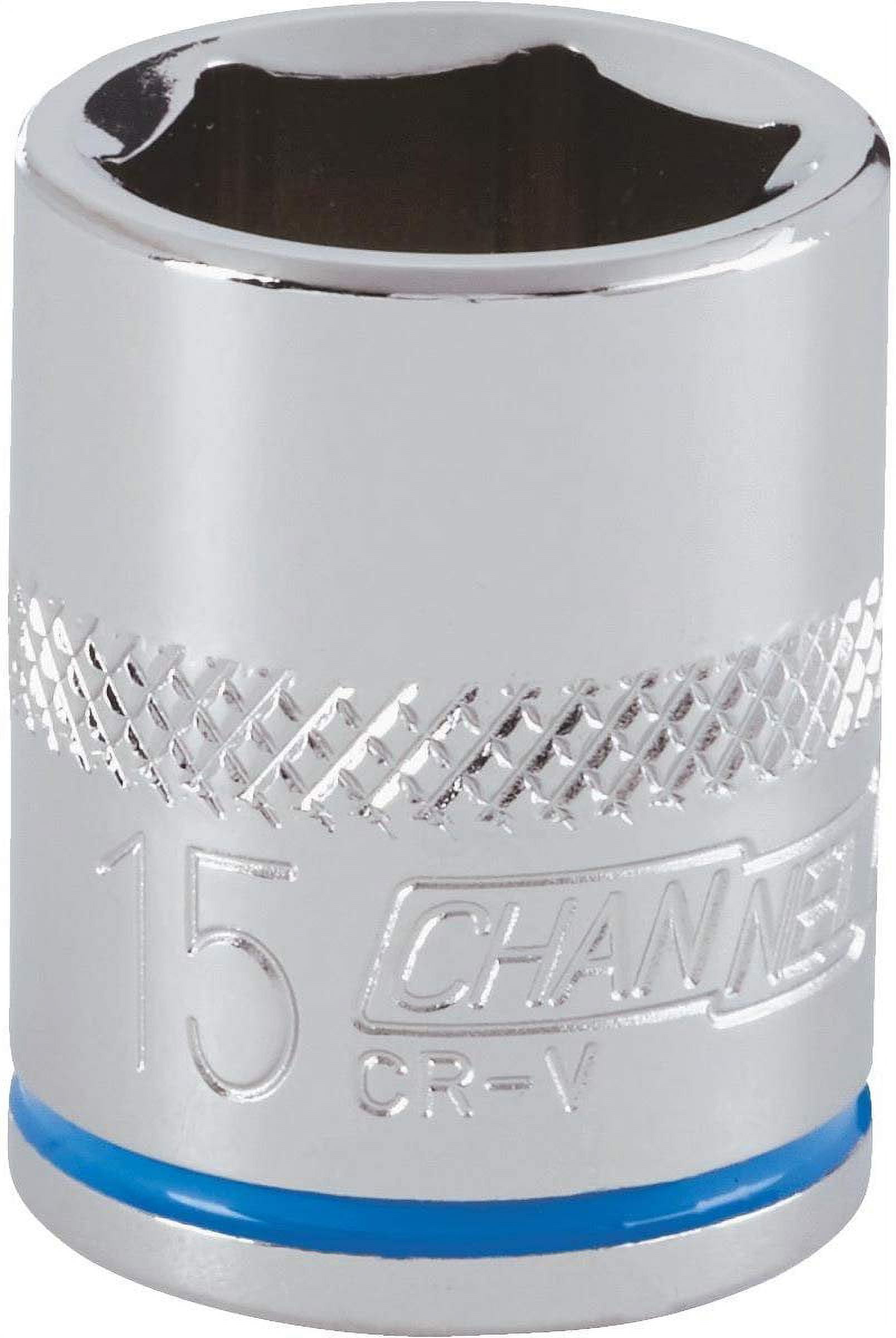 Channellock 3/8" Drive 15 mm 6-Point Shallow Metric Socket - Walmart.com