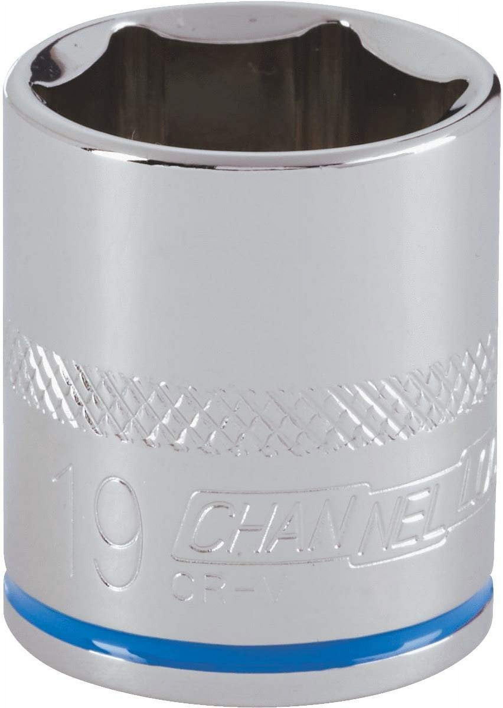 Channellock 3/8" Drive 19 mm 6-Point Shallow Metric Socket - Walmart.com