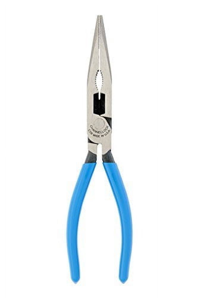 Channellock E318 8-Inch Long Nose Plier, Blue, Stainless, 8-Inch ...