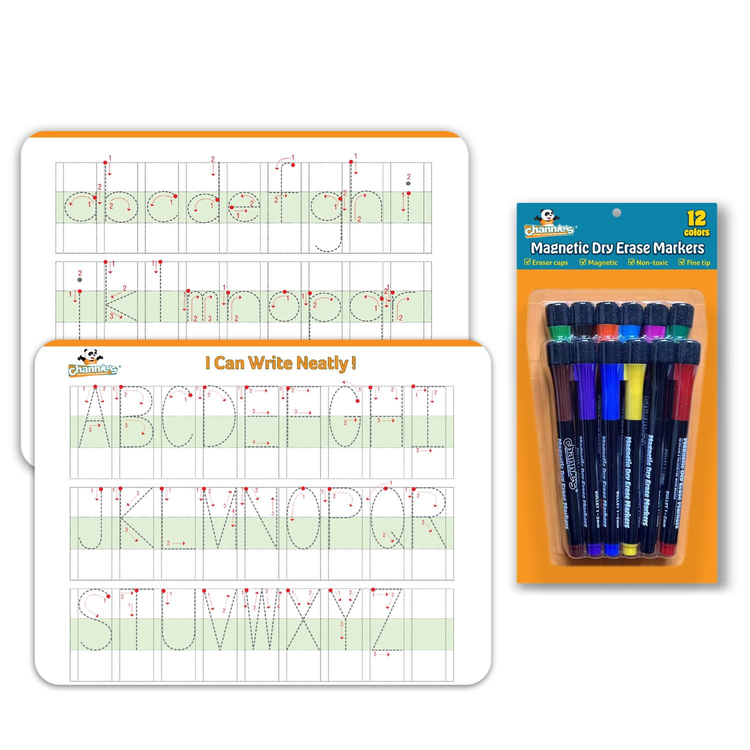 Channie's DRY ERASE KIT: Dry Erase My First Alphabet Hard White Board ...