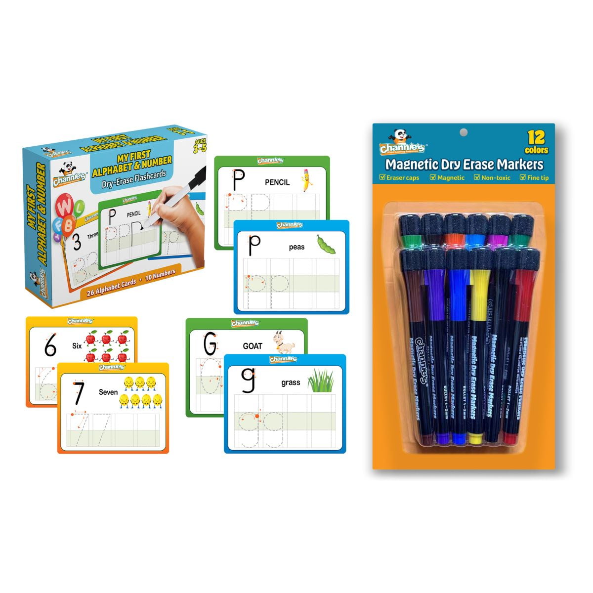Channie's DRY ERASE KIT: Dry Erase My First Letter Flash Cards & Dry ...