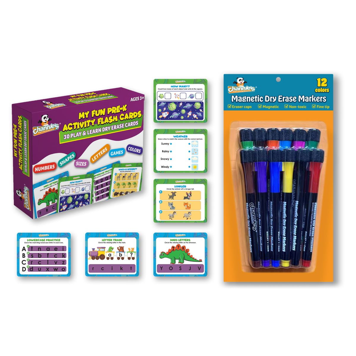 Channie's DRY ERASE KIT: Dry Erase My Fun Pre-K Activity Flash Cards ...