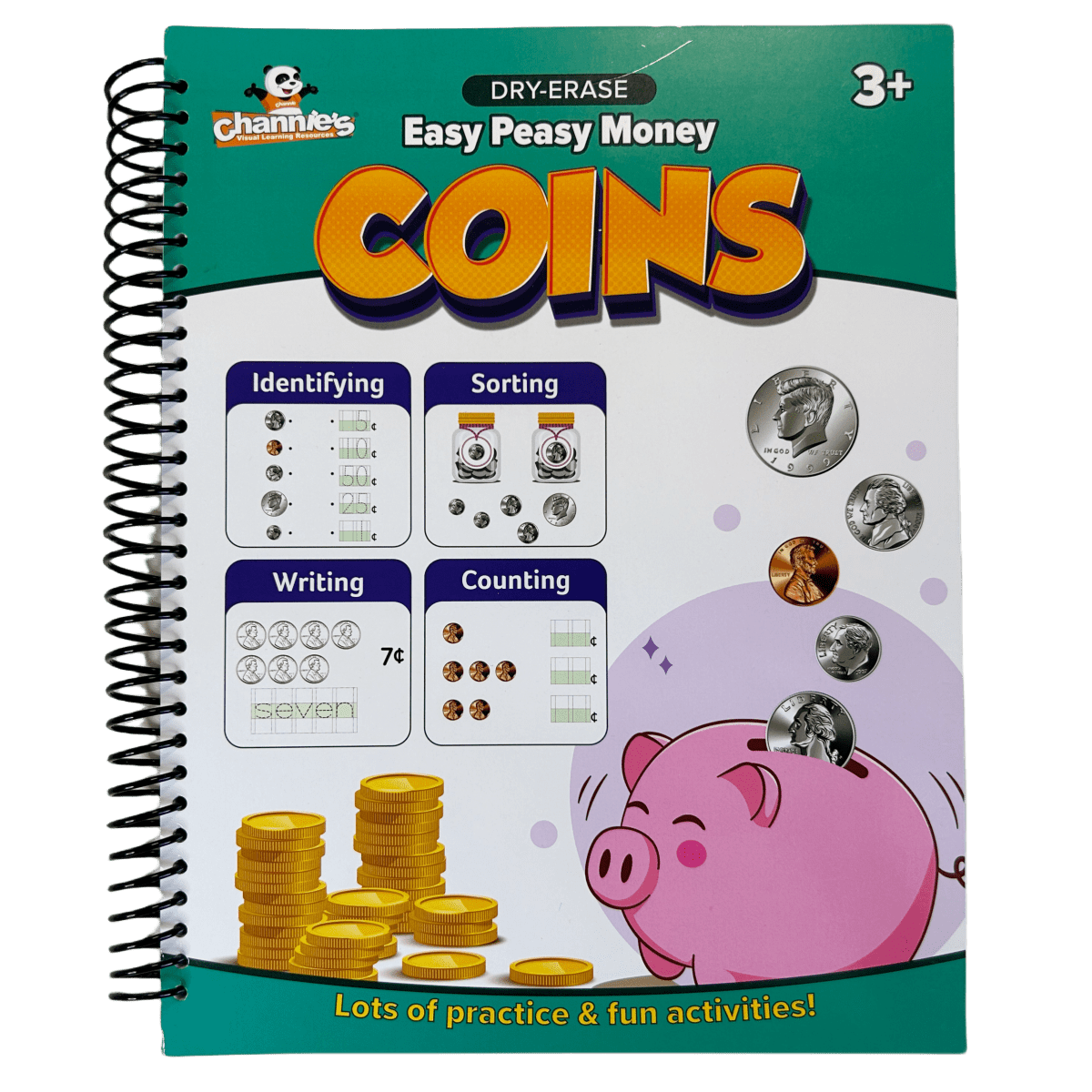 Channie’s Easy Peasy Dry Erase Money Book: Learning Coins - Walmart.com
