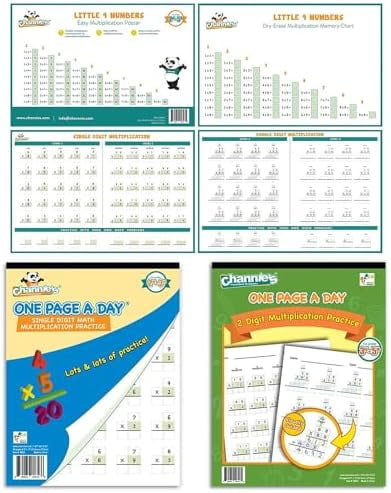 Channie’s One Page A Day Multiplication Kit, Dry-Erase Multiplication ...