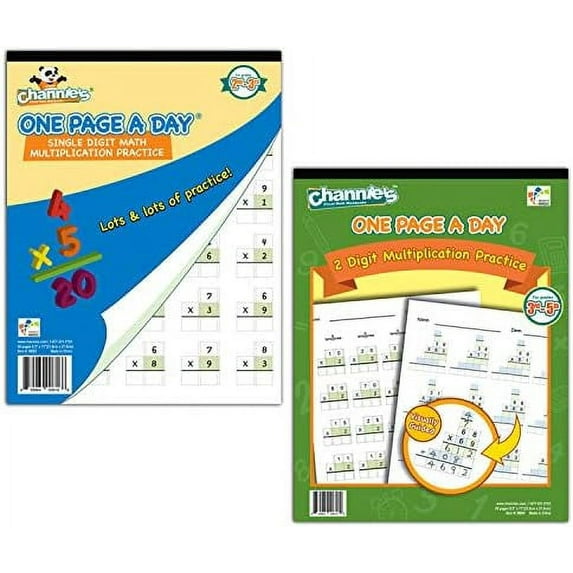 Channie’s One Page A Day Single Digit + Double Digit Multiplication ...