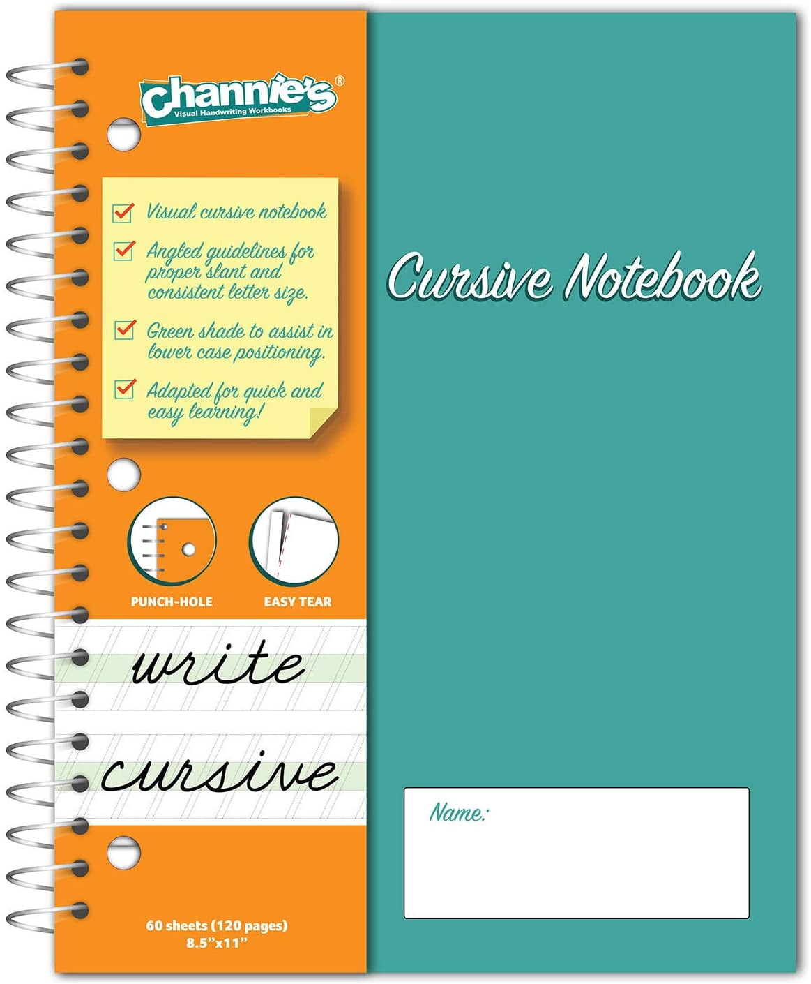 Channie’s Visual Cursive Notebook. Easy to Write & Practice Cursive in ...