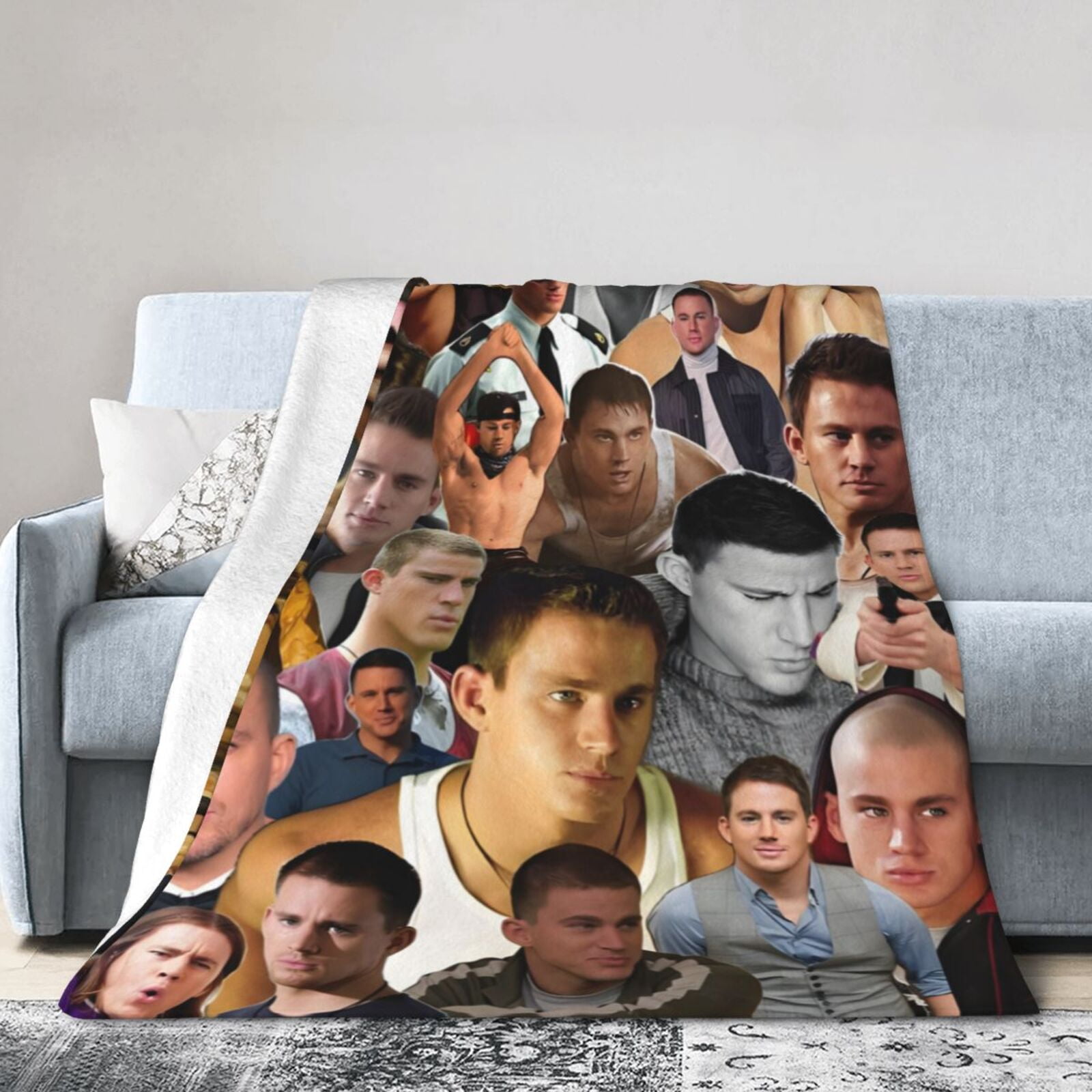Channing Actors Tatum Flannel Blanket Funny Ultra-Soft Micro Warm Throw ...