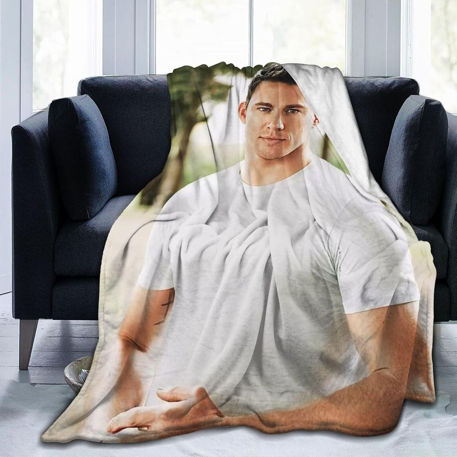 Channing Tatum Blanket Bedding Fleece Blanket Soft Throw Blankets ...