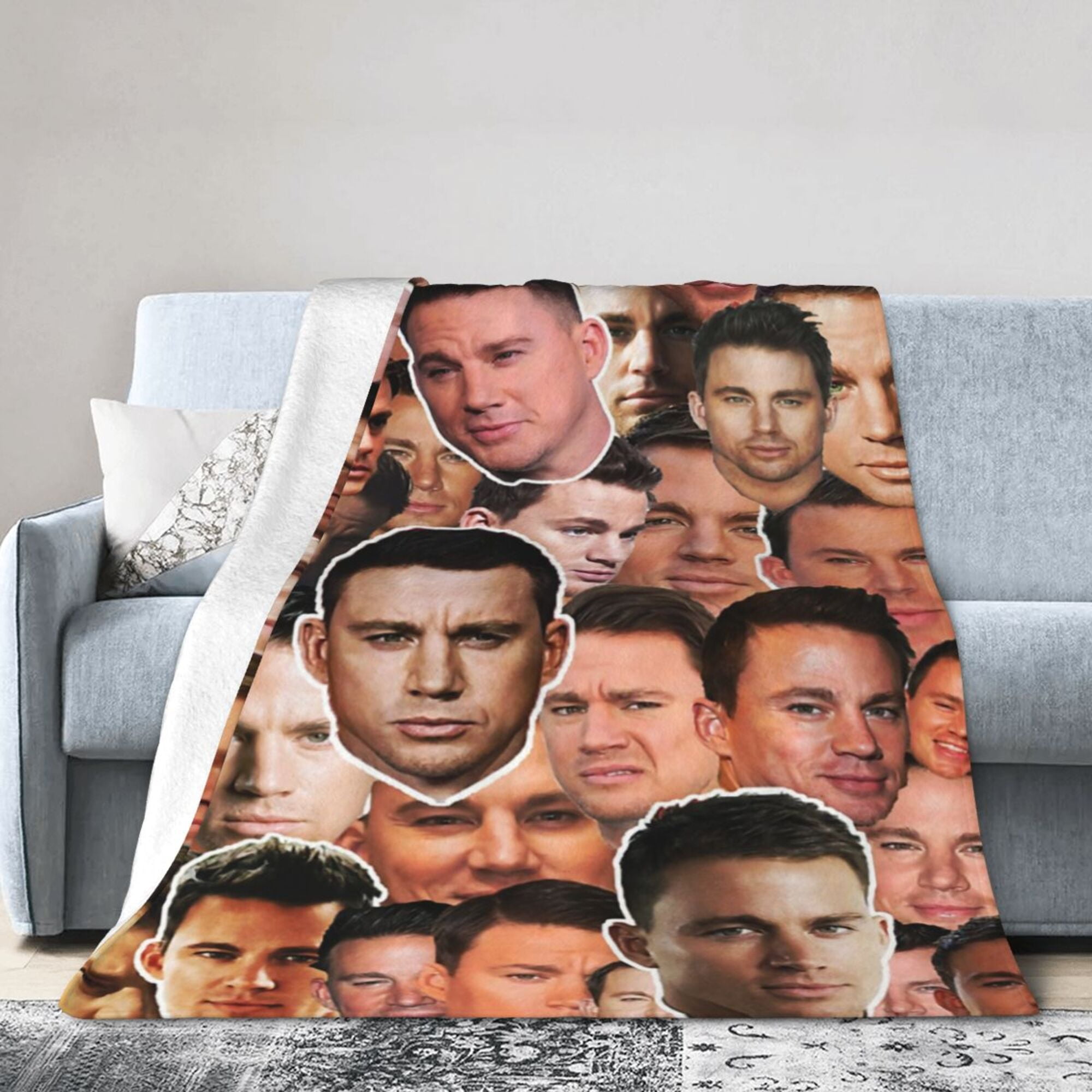 Channing Tatum Throw Blankets plush travel Blankets Bedroom living room ...