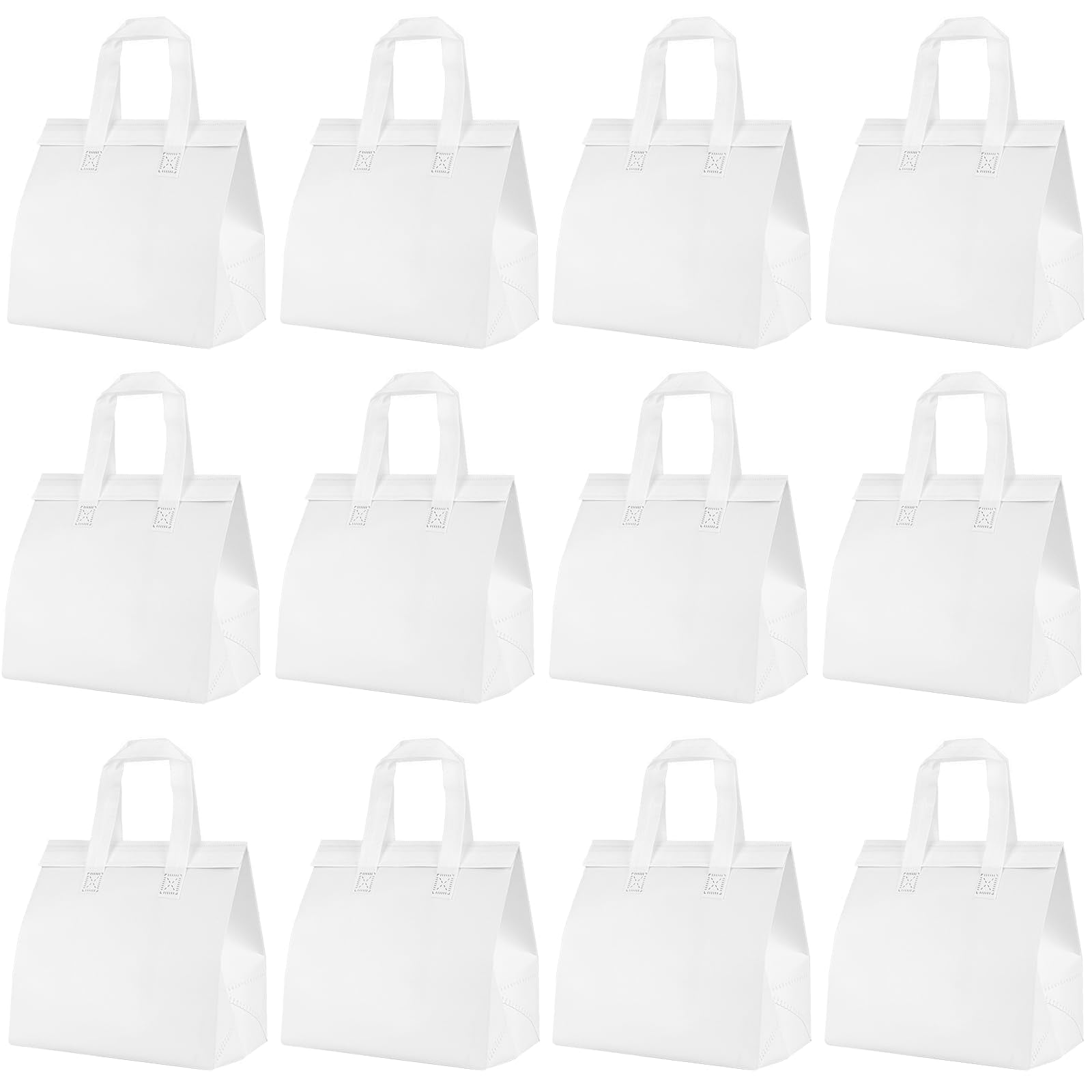 Chanseen 12Pcs White Insulated Take Away Bags Disposable Cooler Bag ...