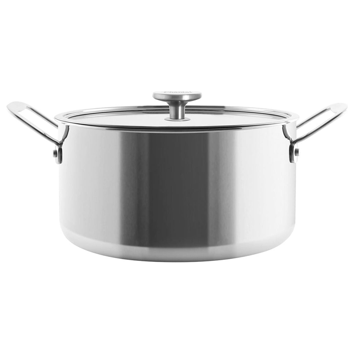 Chantal 3.Clad Cookware Tri-Ply Polished Stock Pot with Glass Lid 7 ...