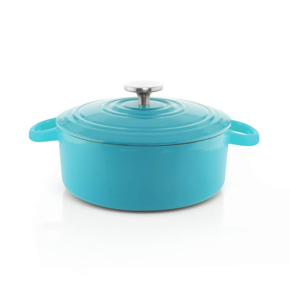 Chantal Enameled Cast Iron Cookware, 3 quart Dutch Oven, Sea Blue ...