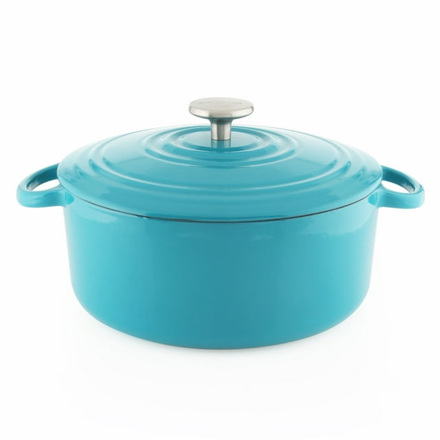 Chantal Enameled Cast Iron Cookware, 3 quart Dutch Oven, Sea Blue ...