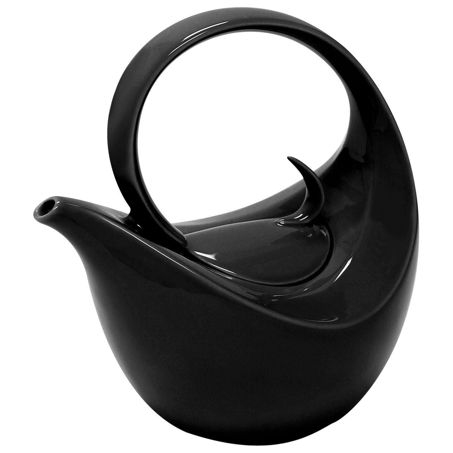 Chantal 0.75qt Olivia Ceramic Teapot - Black - Walmart.com
