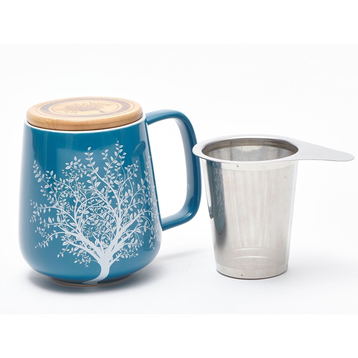 Chantal Lacroix - Porcelain Mug with Removable Infuser “Tree of Life ...