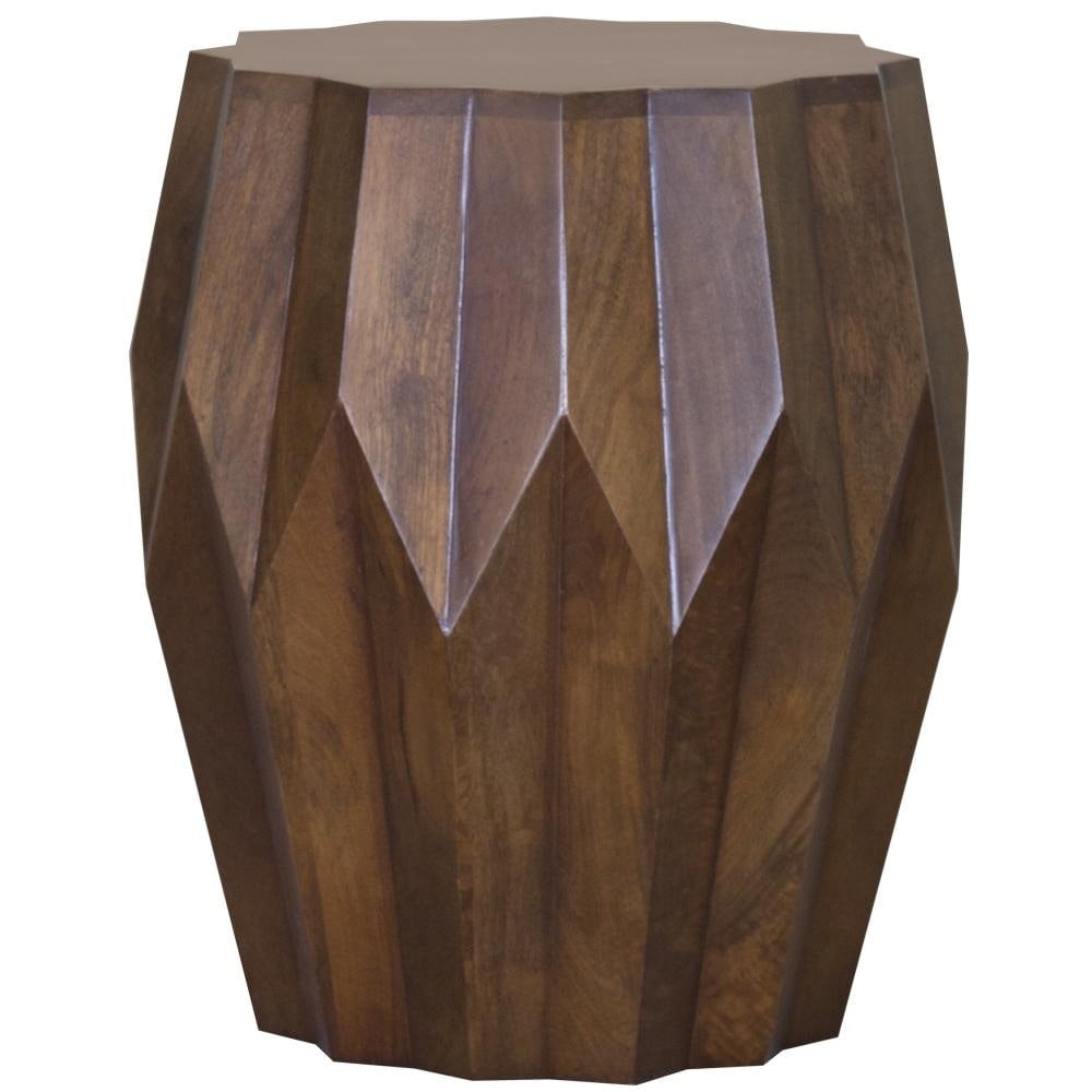 Chantell Solid Wood Side Accent Table in Deep Brown - Walmart.com