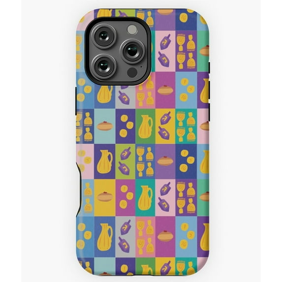 Chanukah Smorgasbord Cool Mix Jewish Phone Case for iPhone 16 15 14 13 ...