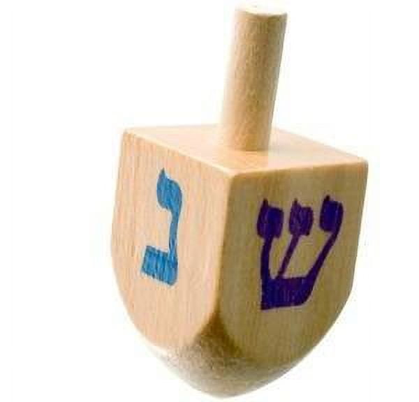 Chanukah Spinning Large Wood Dreidels (pack of 2) - Walmart.com
