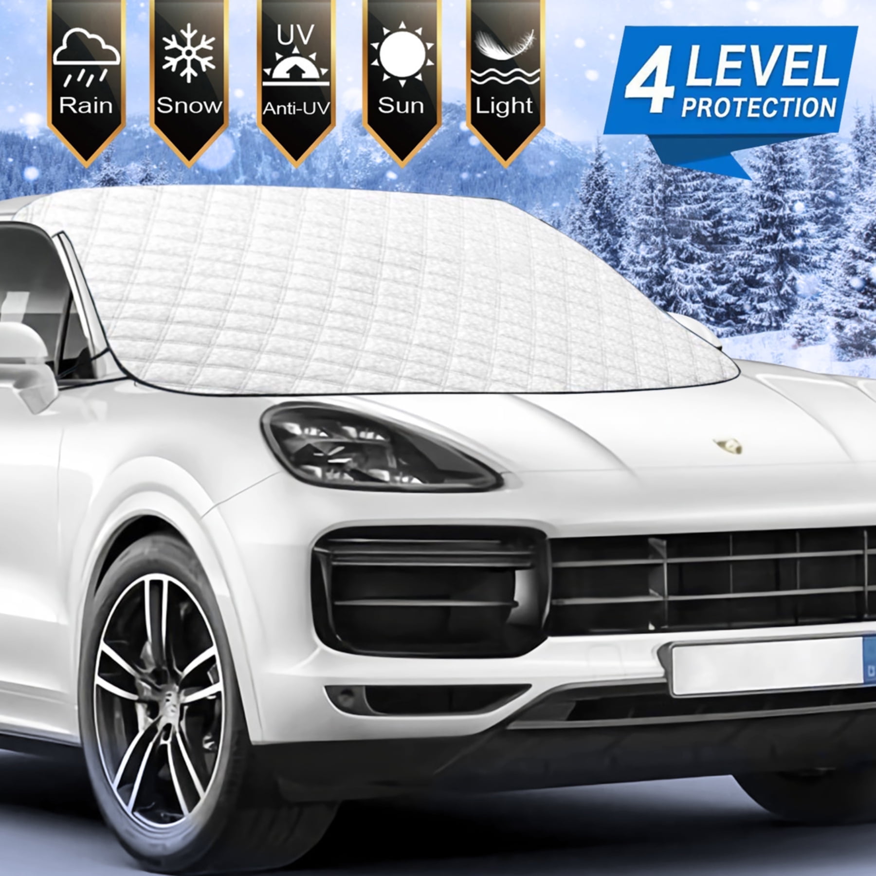 Chanvi Car Windshield Snow Ice Cover with 4 Layers Protection ...