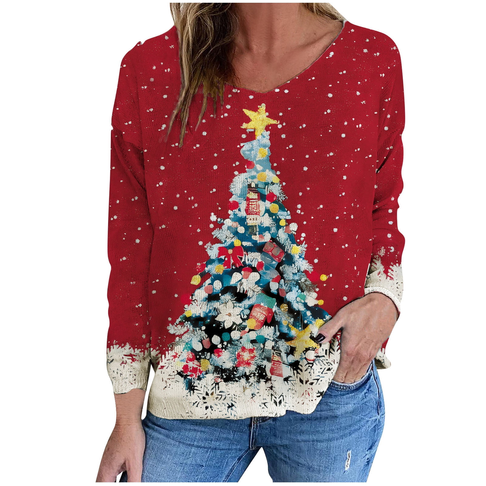 ChaoHeng Cardigan Sweaters for Women Lightweight Print V-Neck Long ...