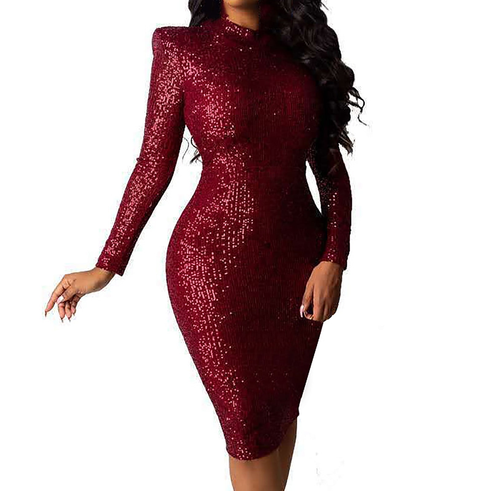 ChaoHeng Dresses Long Sleeve for Women New & Trending Women's Fashion Perspective Hot Diamond ...