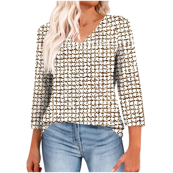 ChaoHeng Going Out Tops for Women Big Chest Fashion Women Patchwork 3/4 ...
