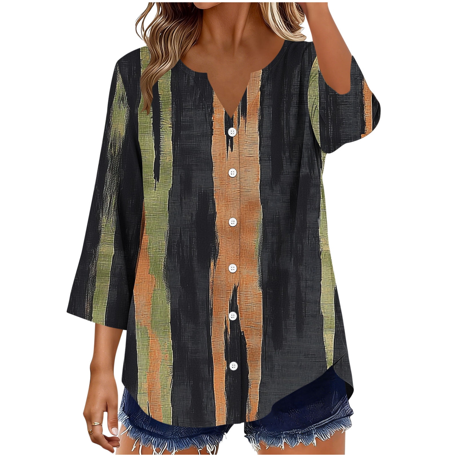 ChaoHeng Going Out Tops for Women Long Sleeve Women's Fashion Printed ...