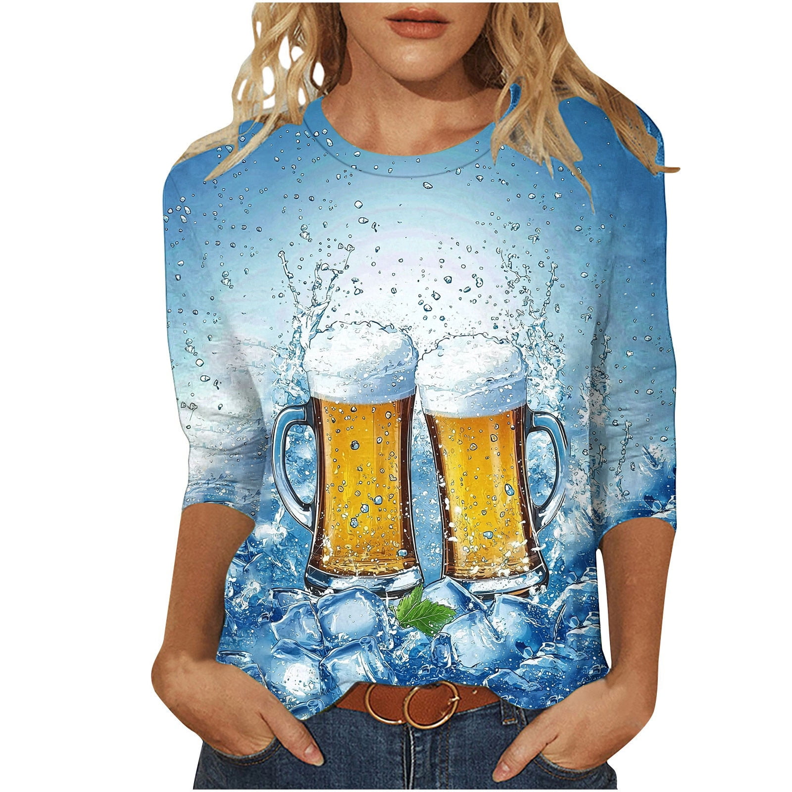 ChaoHeng Going Out Tops for Women Trendy Casual Going Out Tops Round ...