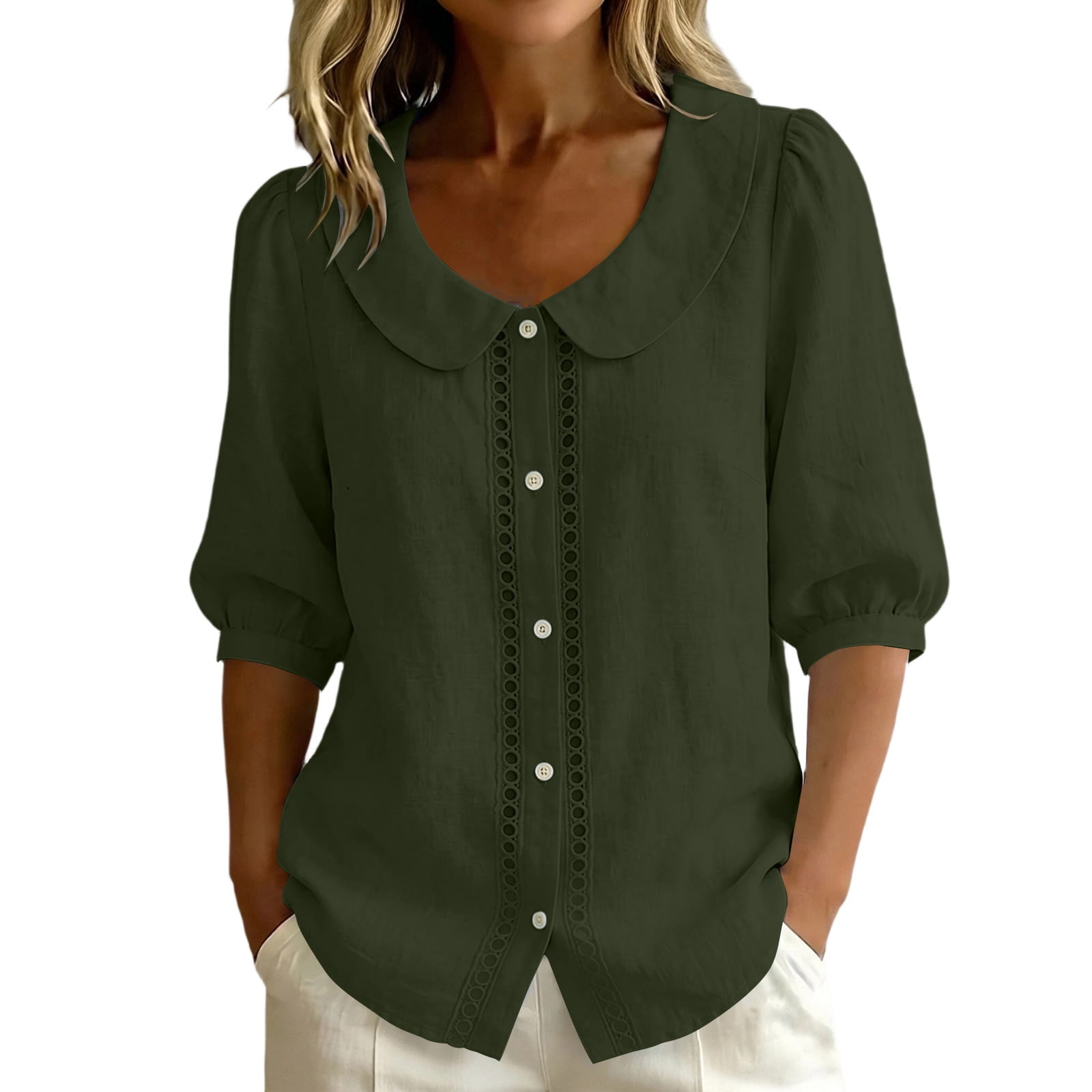 ChaoHeng Going Out Tops for Women Women's Spring Tops Round Neck ...