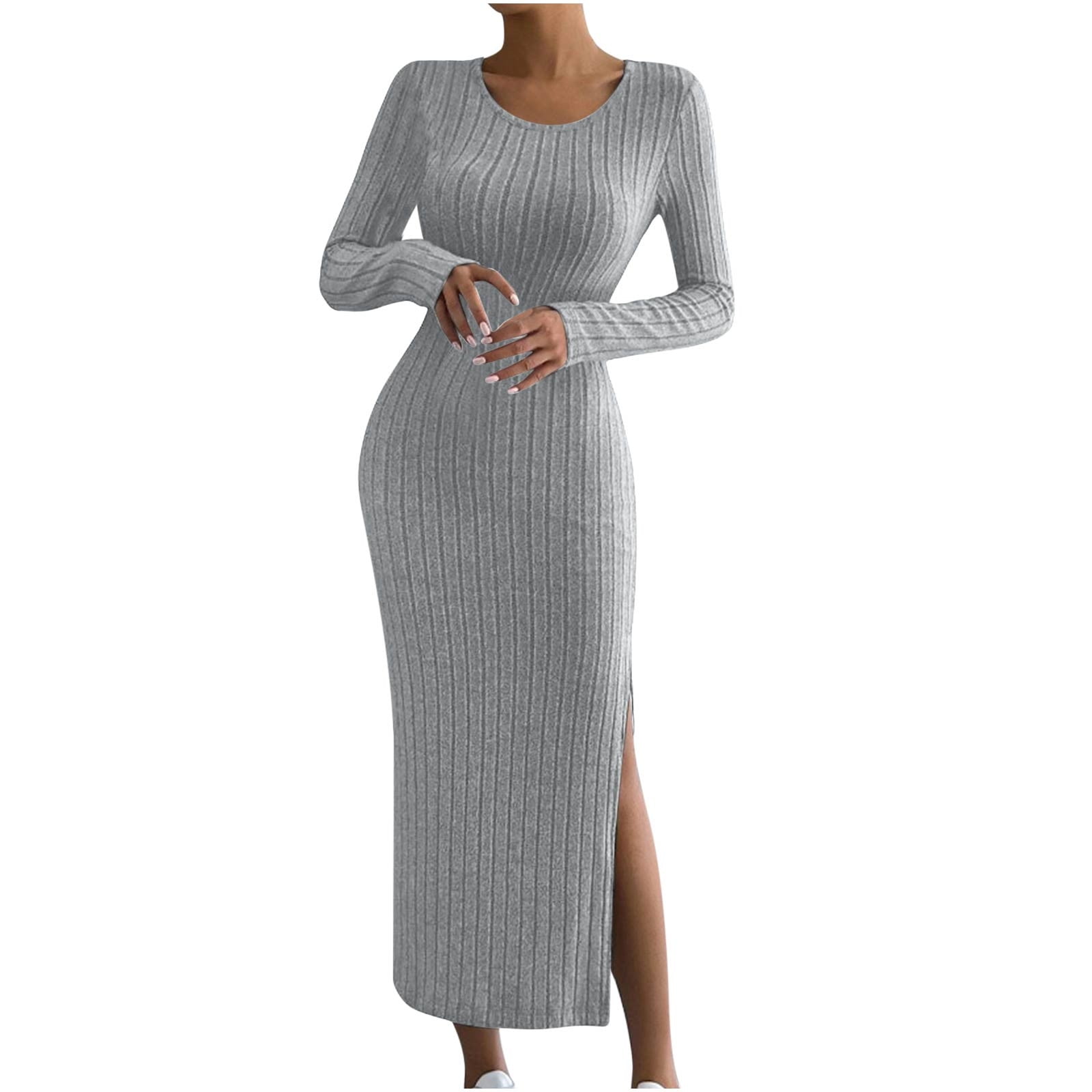 ChaoHeng Plus Size Dresses Clearance Long Sleeve Dresses for Women 2025 ...