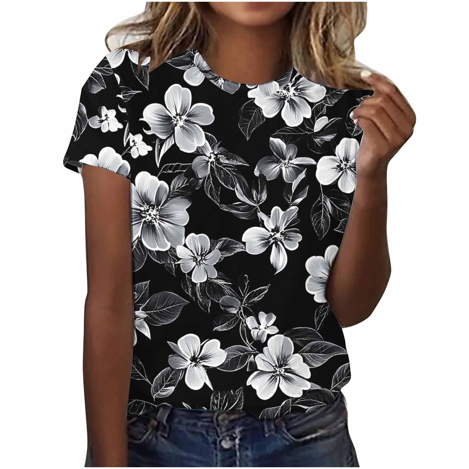 ChaoHeng Plus Size Tops Women Fashion Summer Printed Regular Women ...