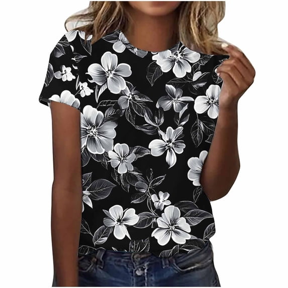 ChaoHeng Plus Size Tops Women Fashion Summer Printed Regular Women ...