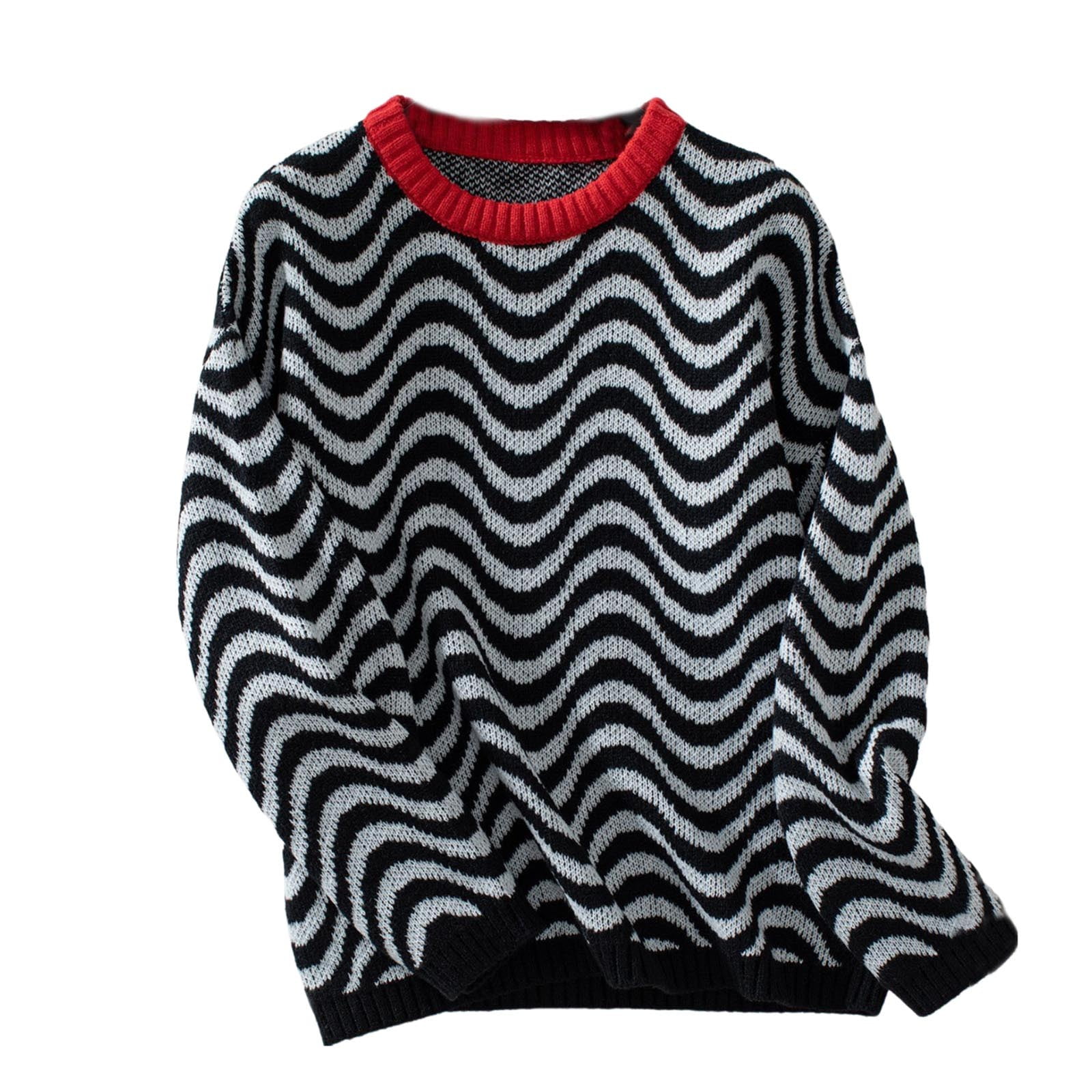 ChaoHeng Sweaters for Women Cropped Cardigan,Women's Winter Loose Wave ...