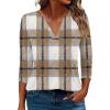 ChaoHeng Womens Tops Trendy 2026 3/4 Length Sleeve Womens Tops Cotton ...