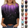 ChaoHeng Womens Tops Trendy Casual 3/4 Length Sleeve Womens Tops Summer ...
