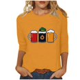 ChaoHeng Womens Tops Trendy Summer Womens Casual Tops 3/4 Sleeve Trendy ...