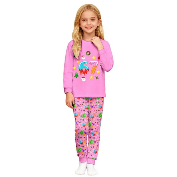 ChaoLingNeng 67 Shirt Kids Christmas Tops and Pants set 6 7 meme Top ...